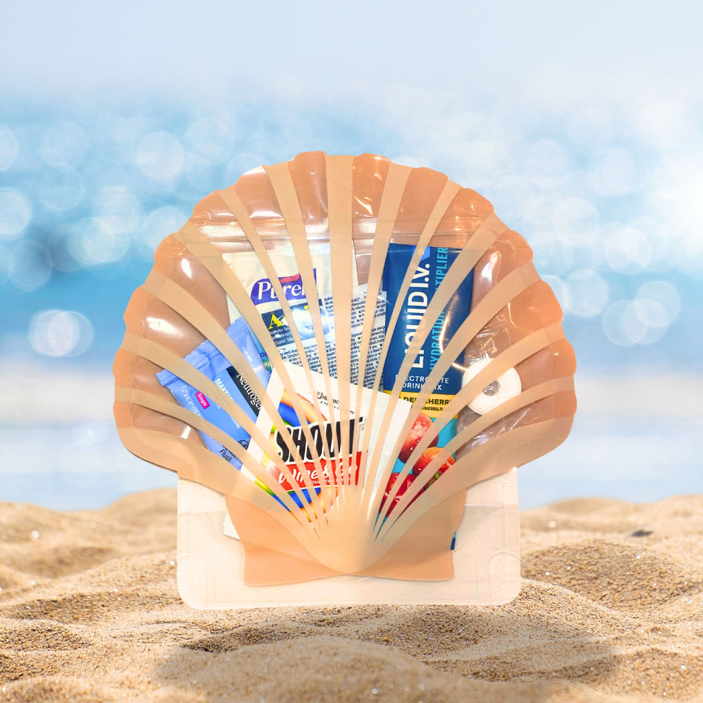 Seashell Recovery Kit Hangover Bag, last toast on the coast party gift ...
